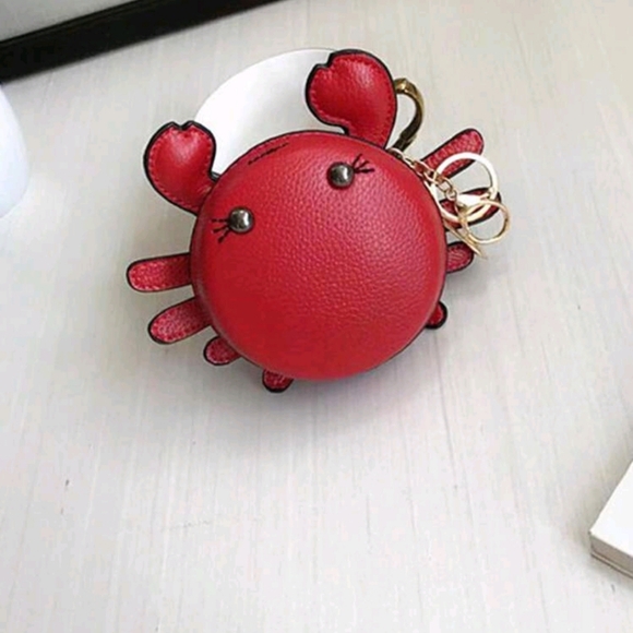 Bags | Crab Coin Purse New Keychain Or Bag Charm Red | Poshmark